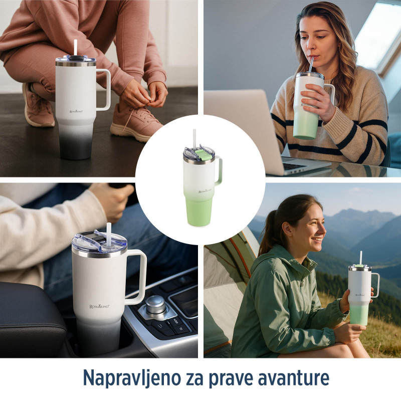 Termosica Rosmarino MegaCup Ombre 870 ml – zelena - Vitapur.ba