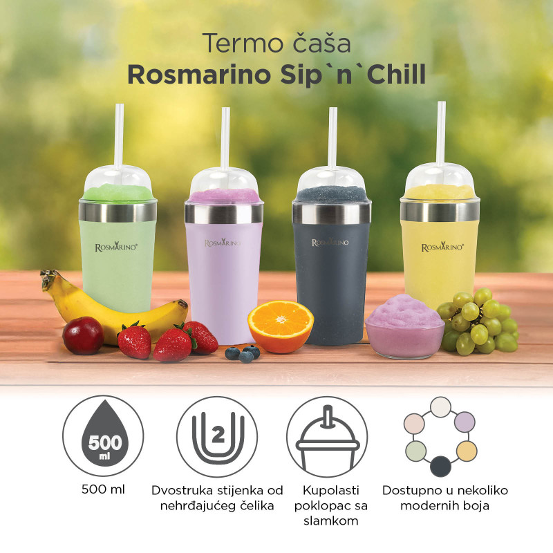 Termo čaša Rosmarino Sip`n`Chill 500 ml – plava - Vitapur.ba